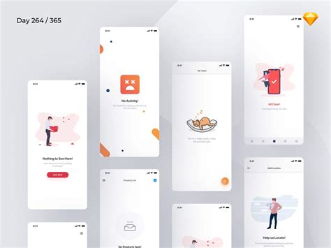 Onboarding App Screens Sketch