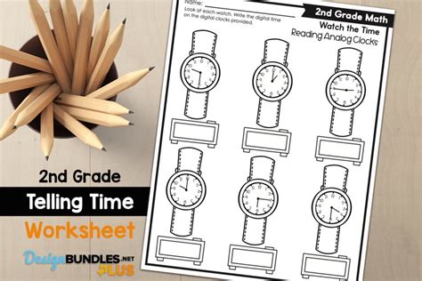2nd Grade Math Telling Time Reading Analog Clocks
