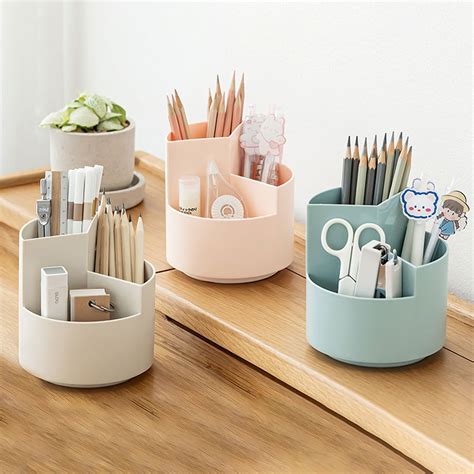데스크수납·정리 3단 회전 펜꽂이 데스크 필기구 정리함 사무실 책상 연필꽂이 5colors 오늘의집 쇼핑