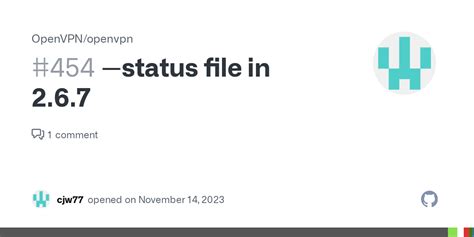 Status File In 267 · Issue 454 · Openvpnopenvpn · Github