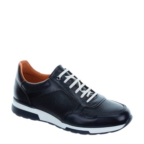 Van Lier Positano Leren Sneakers Blauw Wehkamp