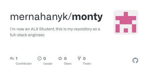 Github Mernahanyk Monty I M Now An Alx Student This Is My