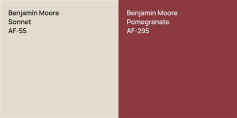 Benjamin Moore Sonnet Vs Benjamin Moore Pomegranate Comparison