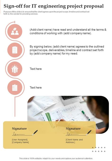 Sign Off For It Engineering Project Proposal One Pager Sample Example