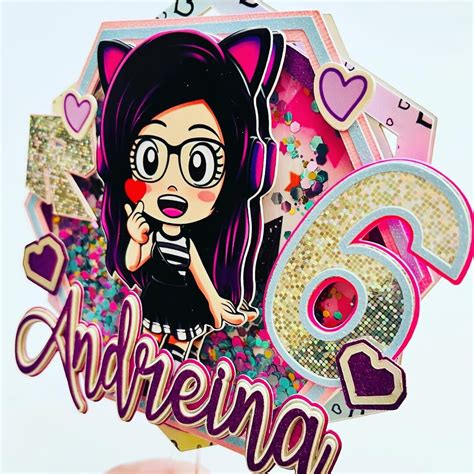 Girl Roblx Cake Topper Robloc Pink Cake Topper Video Game Cake Topper Robloc Girl Shaker Cake