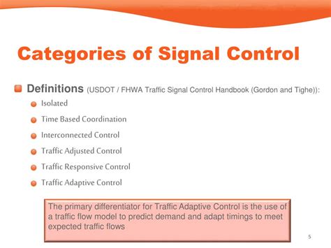 Ppt True Adaptive Signal Control A Comparison Of Alternatives