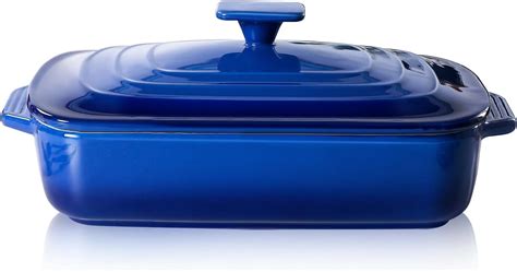 Lareina Large Ceramic Casserole Dish With Lid 4 0 Comoros Ubuy