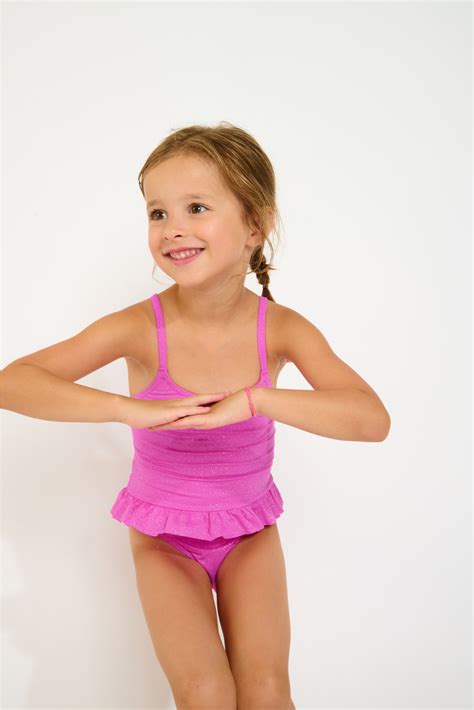 M Leafy Sparklesun Fuchsia One Piece Swimsuit For Girls Banana Moon®