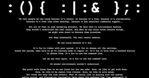 The Real Reason Why We Use Linux Rlinuxmasterrace