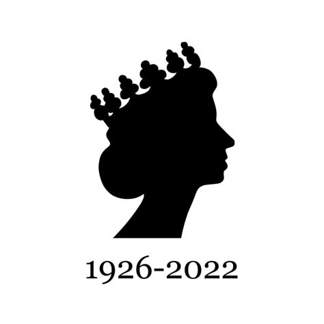 Silueta Vectorial Negra De La Reina Isabel Imagen Vectorial