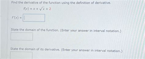 solved find the derivative of the function using the