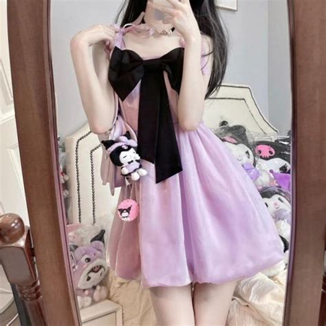 양산형지뢰계 코디 원피스 양산형 지뢰계 리본 옷 셋업 공주풍 패션 플레어 세트 원피스 쿠팡