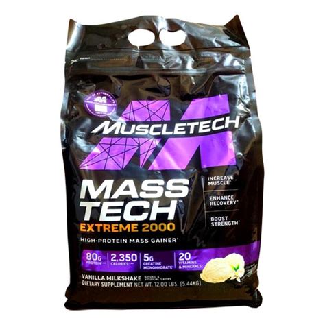 Muscletech Mass Tech Xtreme 2000 Mass Gainer 12 Lbs Sporty Days