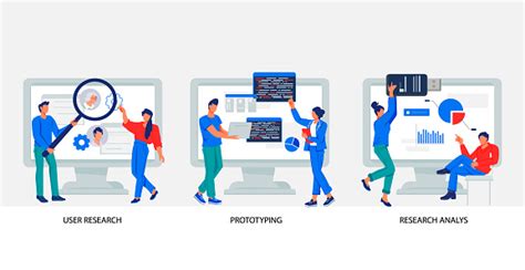 ユーザーエクスペリエンスプロトタイピングとウェブ開発フラットベクターイラスト分離 ユーザーエクスペリエンスのベクターアート素材や画像を多数