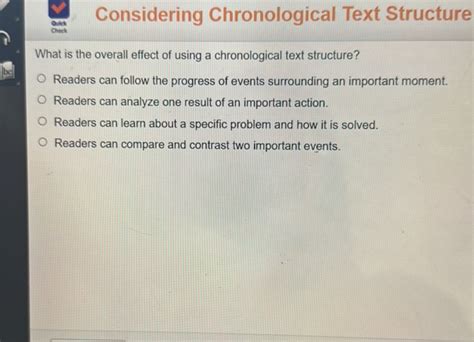 Considering Chronological Text Structure What Studyx