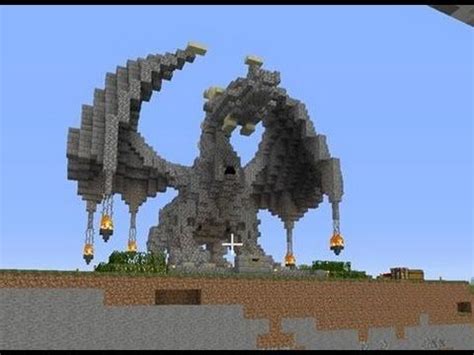 Minecraft 100 Survival Building An Epic Dragon Statue Youtube