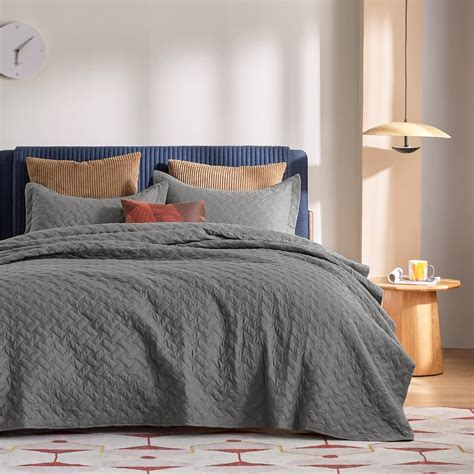 Buy Bedsure Summer Quilts Queen Size Grey Queen Quilt Set 3 Piece