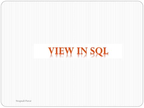 View And Index In Sql Pdf