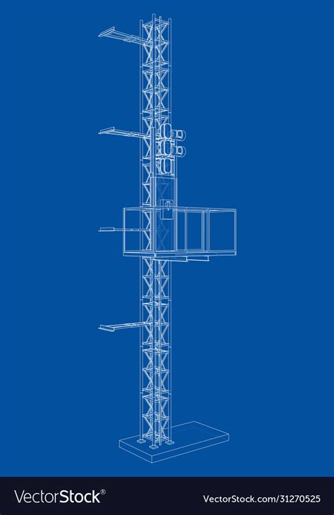Mast Lifts Outline Royalty Free Vector Image Vectorstock