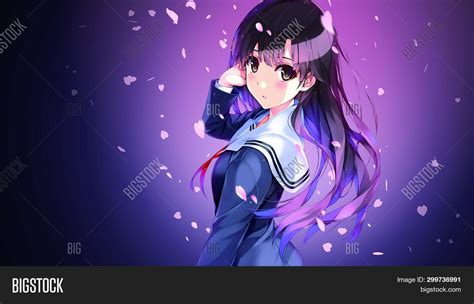 Cute Anime Girl Image And Photo Free Trial Bigstock