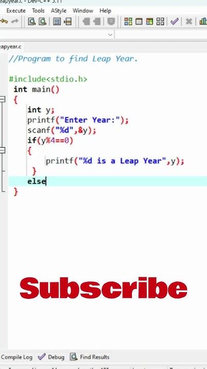Program To Find Leap Year Shorts Viral Programming Foryou