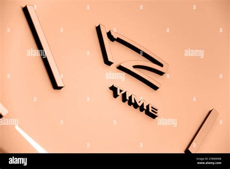 Image With Big Clocks Image Toned In Peach Fuzz Color Of The Year 2024