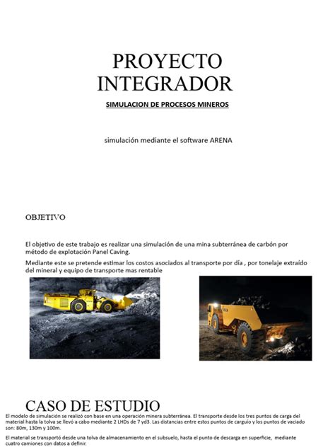 Simulacion Proyecto Integrador Pdf Minería Camión