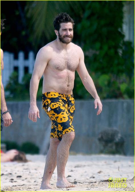 Jake Gyllenhaal Goes Shirtless In St Barts Takes A Surfing Lesson