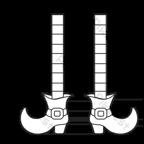 Witch Shoes Template