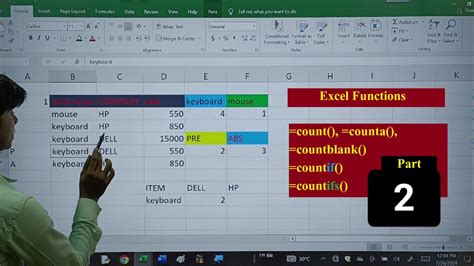 Excel Function Count Function Part 2 Excel Function Countblank
