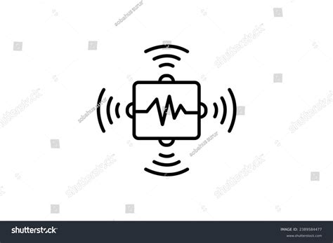 Advanced Sensors Icon Sensor Data Waves Stock Vector Royalty Free