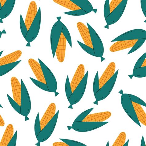 Premium Vector Corn Seamless Pattern Abstract Design Element Concept Illustration