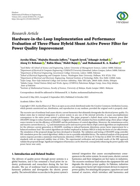 pdf hardware in the loop implementation and performance evaluation of