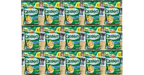 Walkers Quavers Salt Vinegar Flavour 15x 45g Crisps Snack Case Price