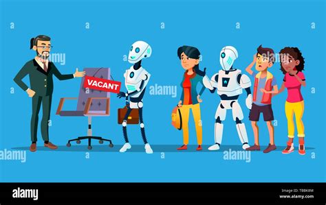 Unemployed Characters Waiting Interview Vector Stock Vector Image Art