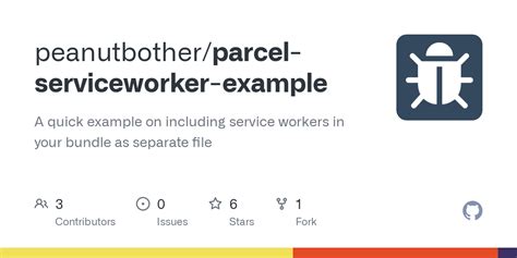 github peanutbother parcel serviceworker example a quick example on