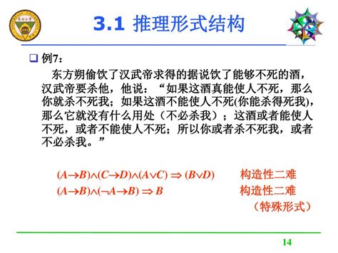 第三章 命题逻辑的推理理论 主要内容 推理的形式结构 自然推理系统P 本章与其他各章的联系 本章是第五章的特殊情况和先行准备 ppt