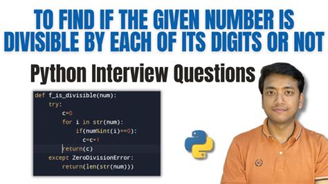 Find If Given Number Is Divisible By Each Of Its Digitstop Most Python