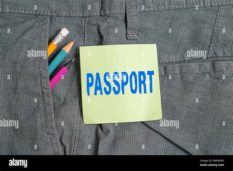 Writing Note Showing Passport Business Concept For Official Document Issued By A Government