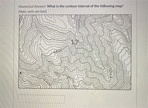Solved Numerical Answer What Is The Contour Interval Of Chegg