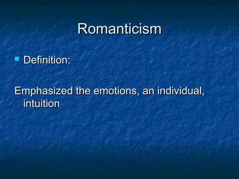 Classicism Vs Romanticism Ppt