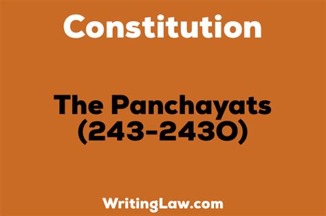Part Ix Of The Indian Constitution Article 243 To 243o