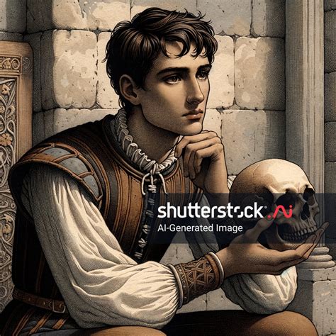 Medieval Artistic Image Hamlet Holding Skull Ai Generated Image 2402142633 Shutterstock