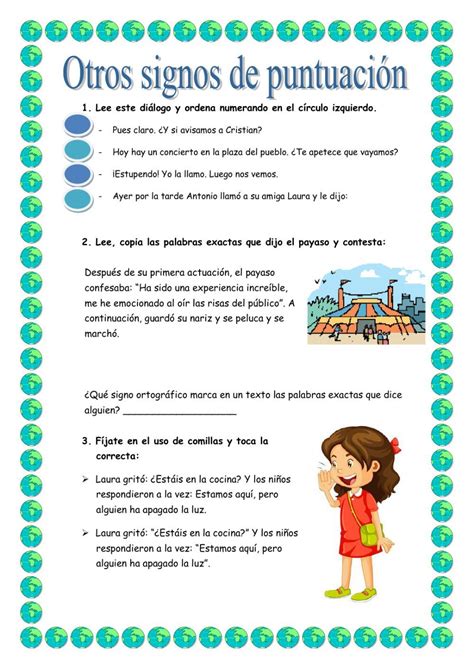 Otros signos de puntuación worksheet