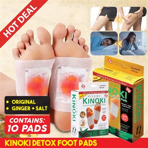 10pcs Kiyomi Kinoki Foot Pads Toxins Remover Cleansing Detox Foot Patchs Pad Kaki Nyah