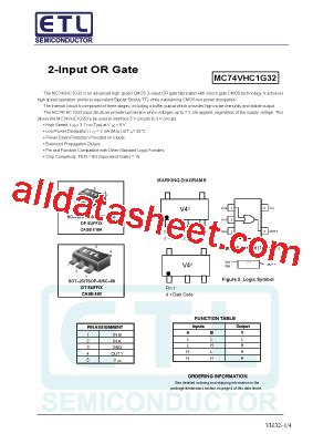 MC VHC G DFT Datasheet PDF E Tech Electronics LTD