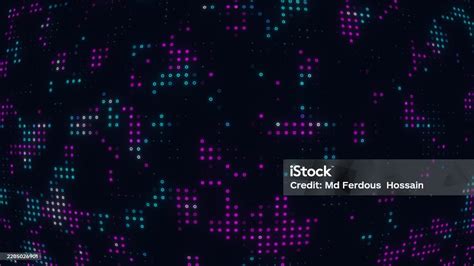 Digital Small Circles Moving Background Artisitic Circuit Data Transition Flow Motion Graphic