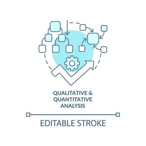Qualitative And Quantitative Analysis Turquoise Concept Icon Risk