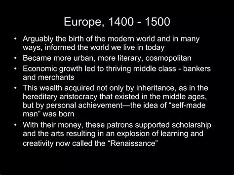 Europe 1400 1500 Ppt