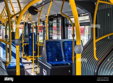 Interior Design Of A Modern Bus Empty Bus Interior Public Transport